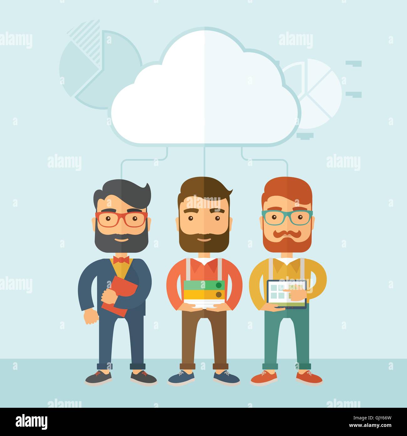 Three managers working together Stock Vector Image & Art - Alamy