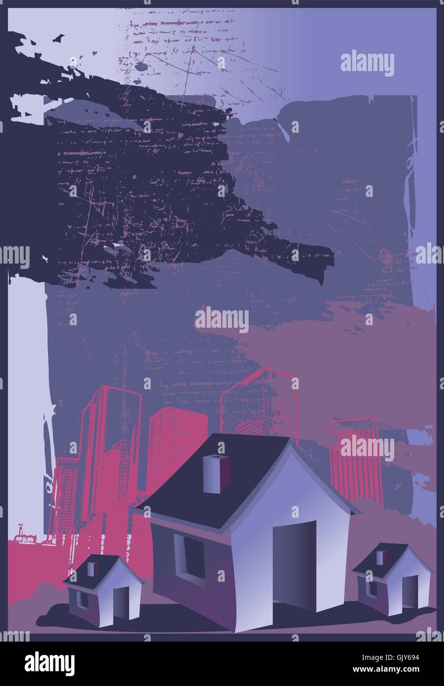 Detached house country in Stock Vector Images - Alamy