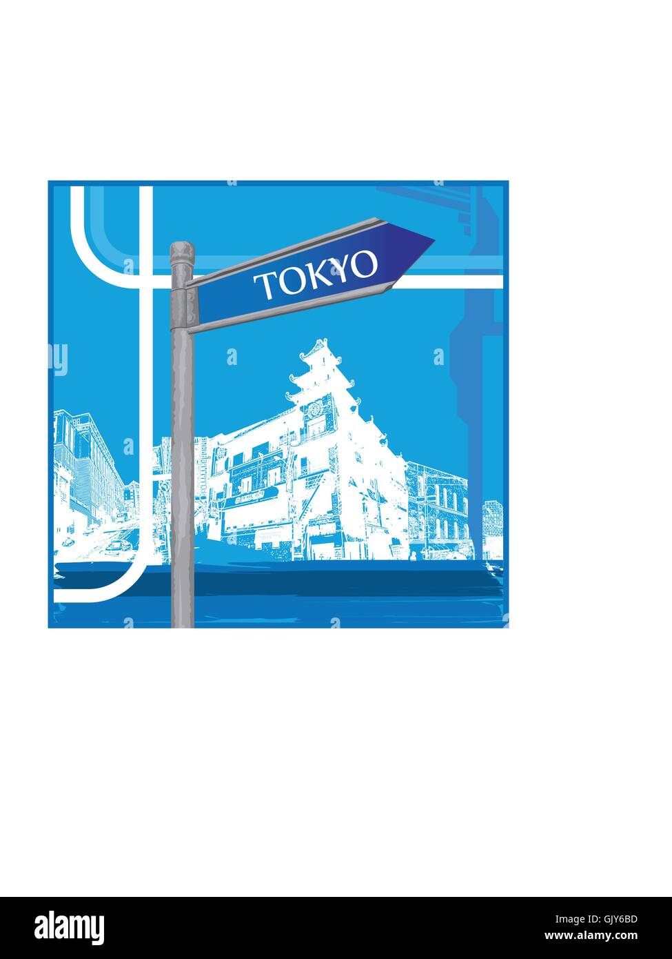 Blue sign detail Cut Out Stock Images & Pictures - Alamy