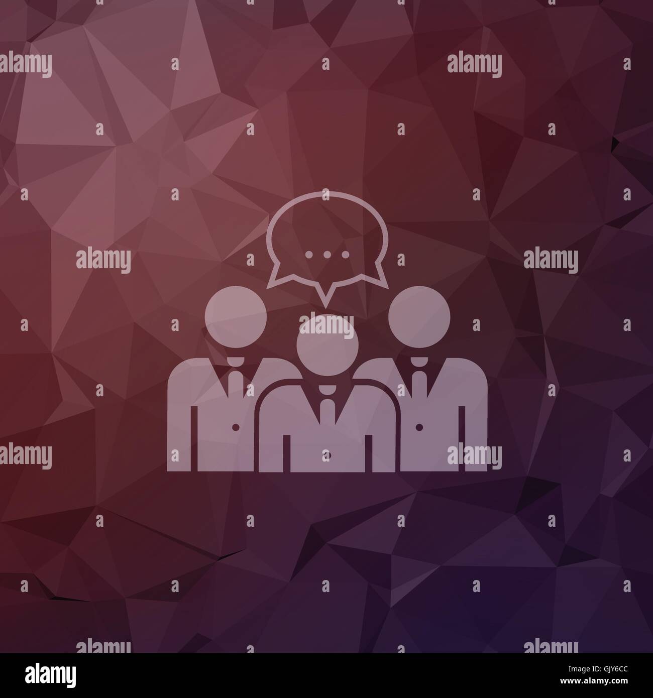 Three young men with speech bubbles in flat style icon Stock Vector ...