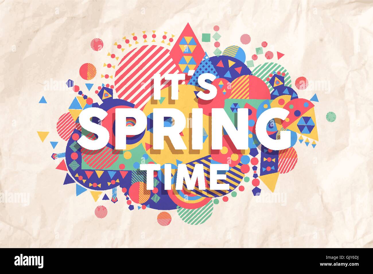 Spring time quote poster design Stock Vector Image & Art - Alamy