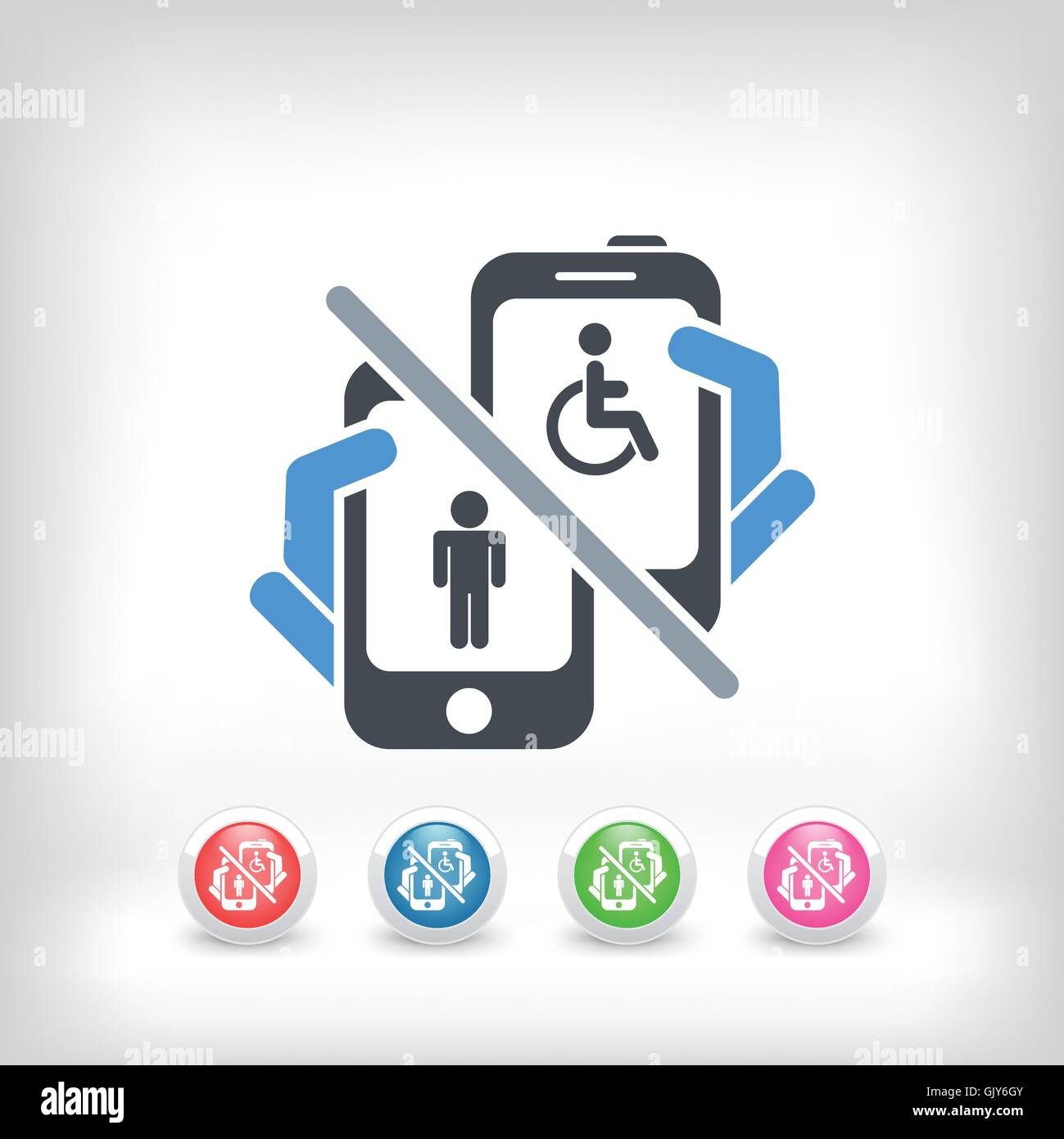 Disabled social network Stock Vector Image & Art - Alamy