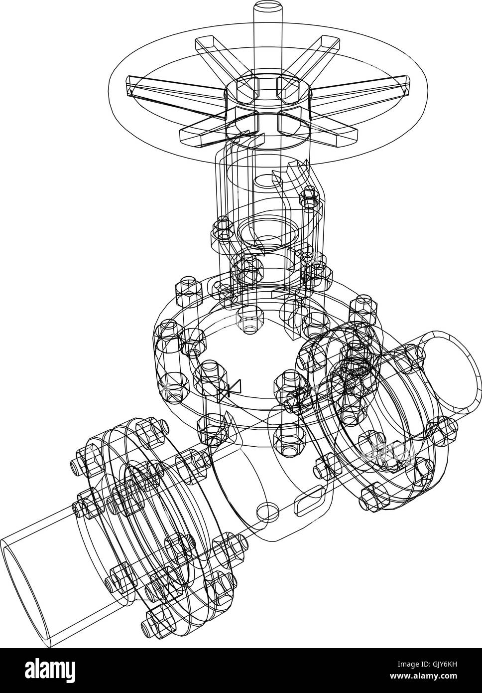 Industrial valve. Vector rendering of 3d Stock Vector Image & Art - Alamy