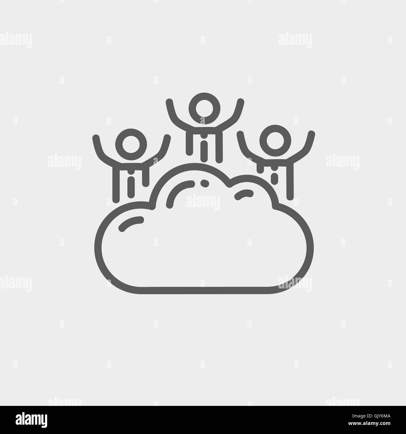Team effort icon linear Stock Vector Images - Alamy