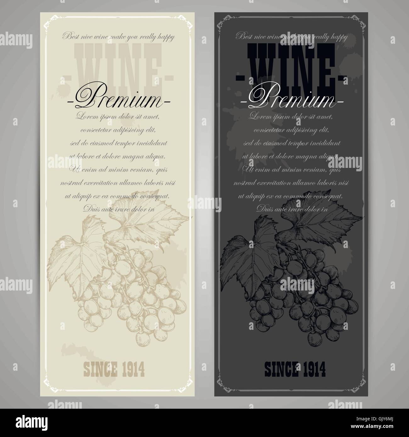 set of wine labels Stock Vector Image & Art - Alamy