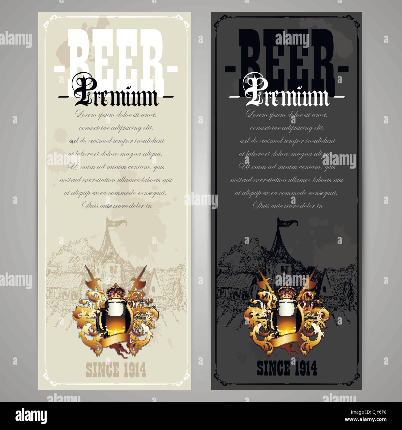 set of beer labels Stock Vector Image & Art - Alamy