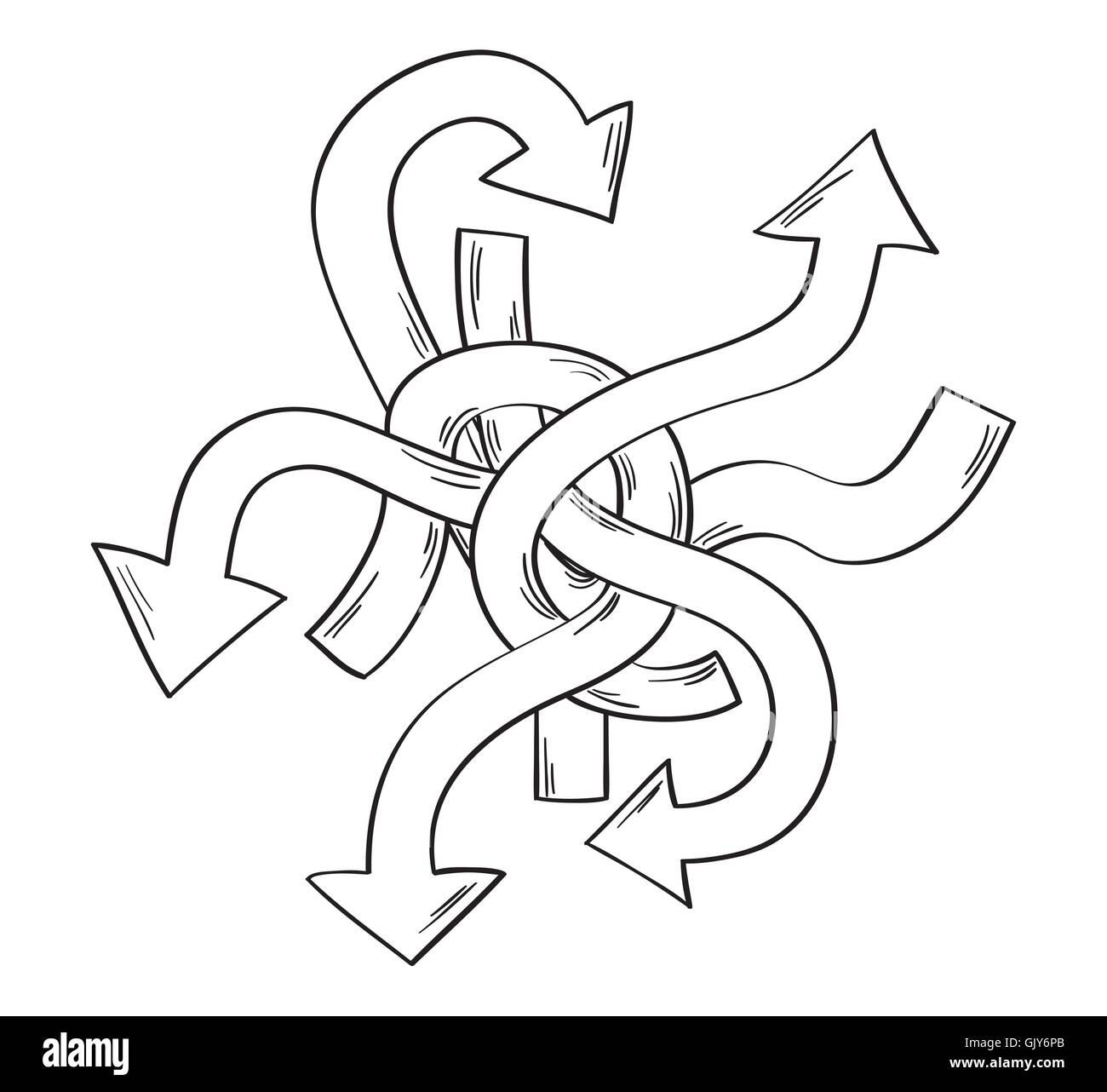 Arrow upward hand drawn Cut Out Stock Images & Pictures - Alamy