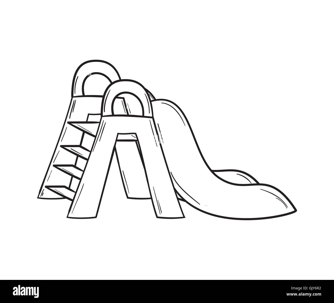 Water Slide Clip Art Black And White
