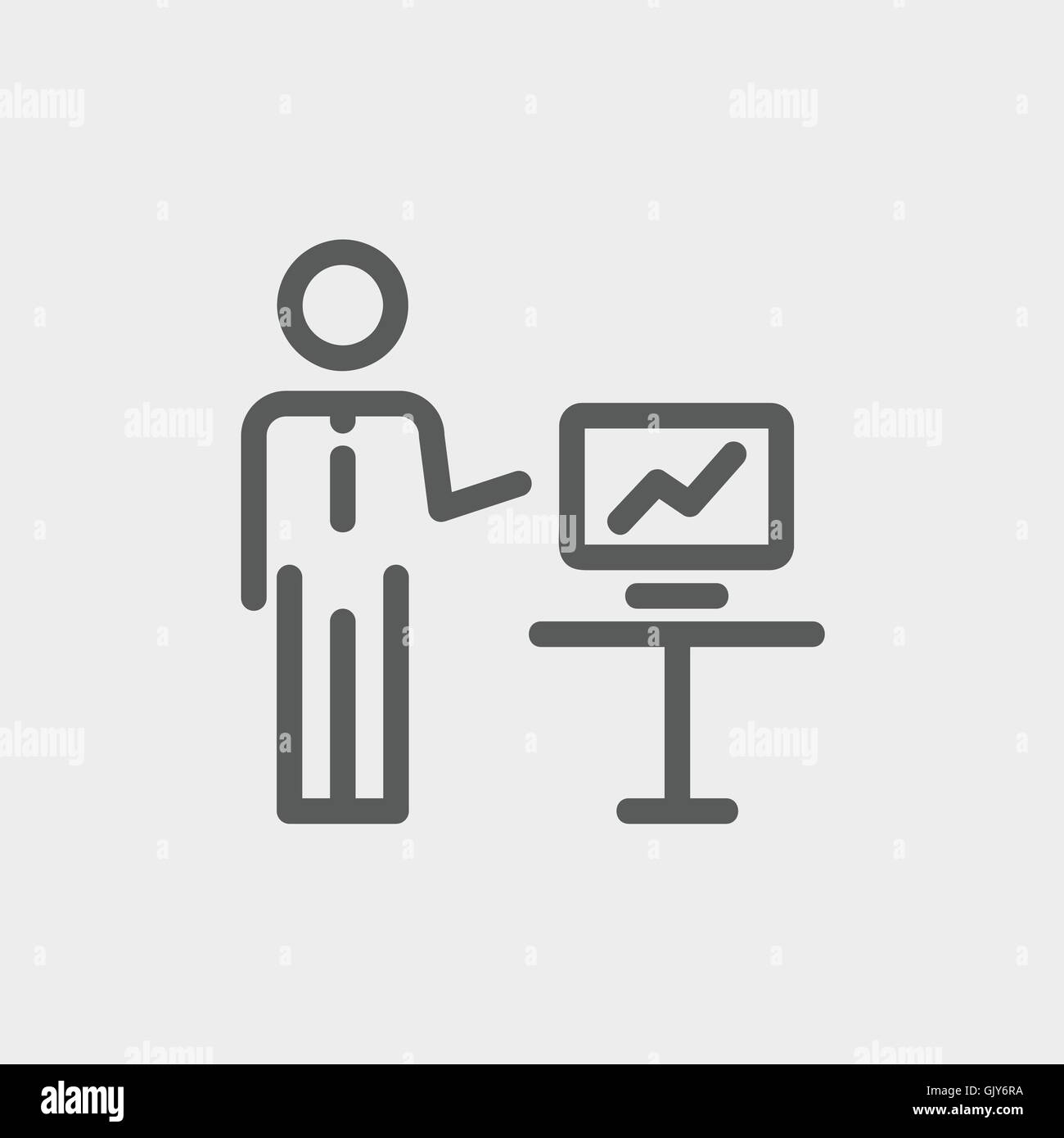 Businessman presentation thin line icon Stock Vector Image & Art - Alamy Businessman presentation thin line icon Stock Vector Image & Art - Alamy