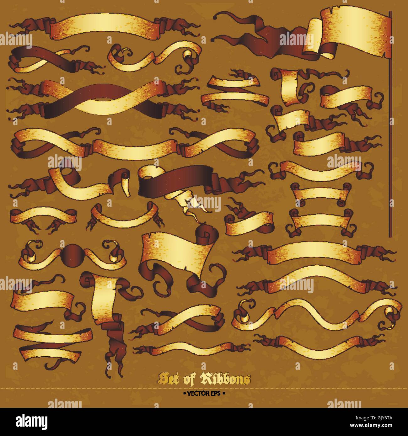 set of ribbons Stock Vector Image & Art - Alamy