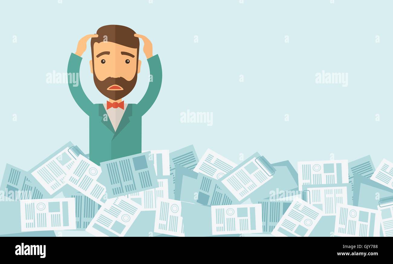 Man have a lot of work Stock Vector Image & Art - Alamy