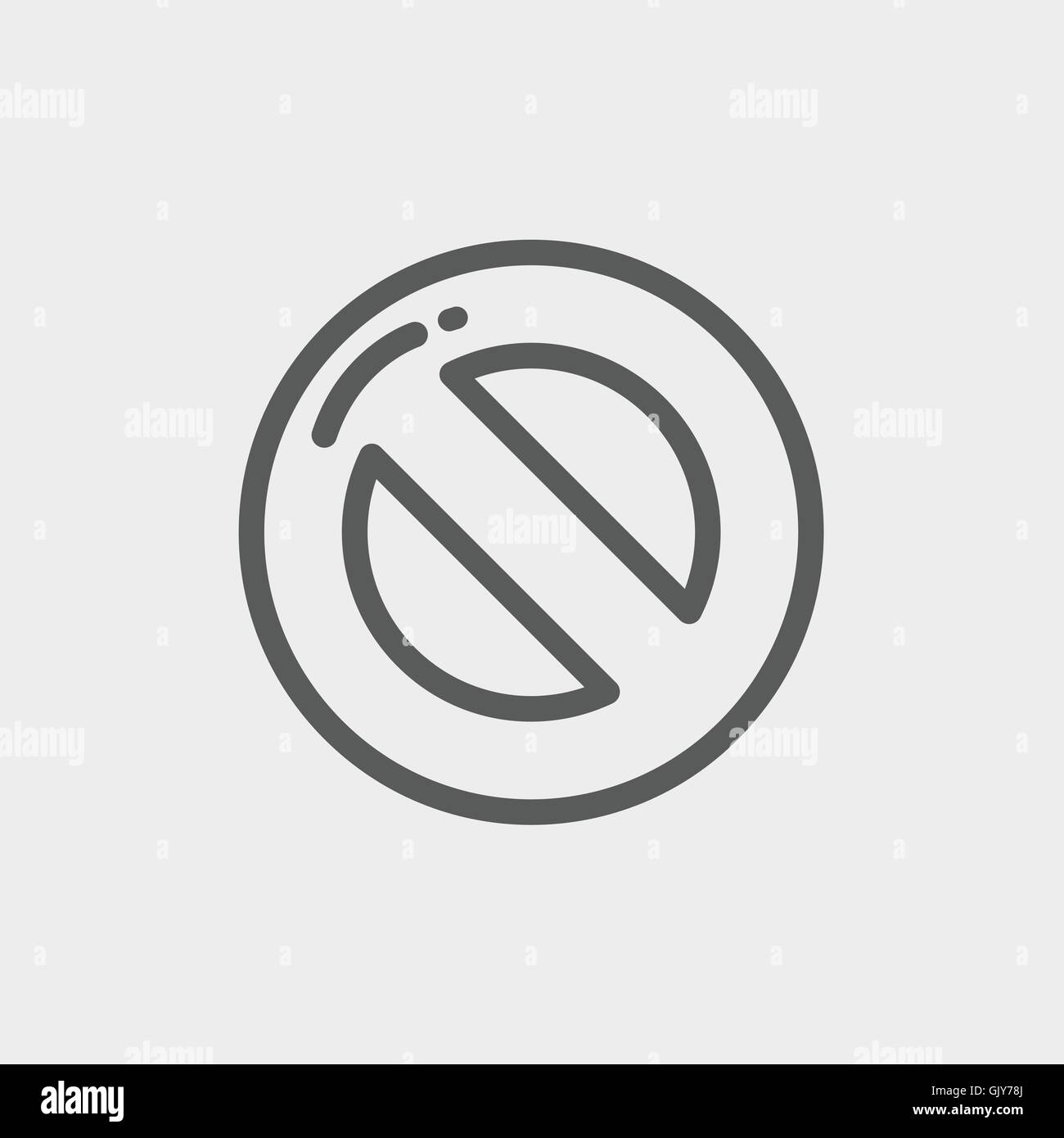 Not allowed thin line icon Stock Vector Image & Art - Alamy