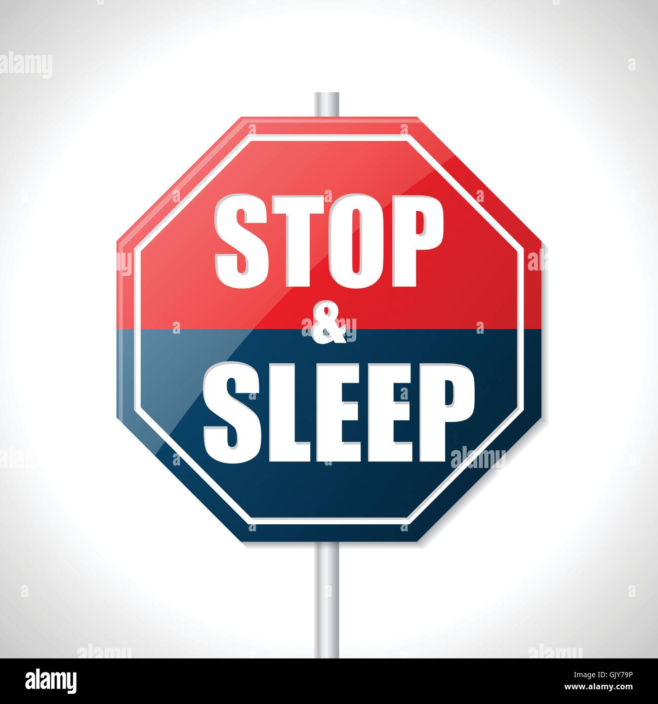 Stop and sleep traffic sign Stock Vector Image & Art - Alamy