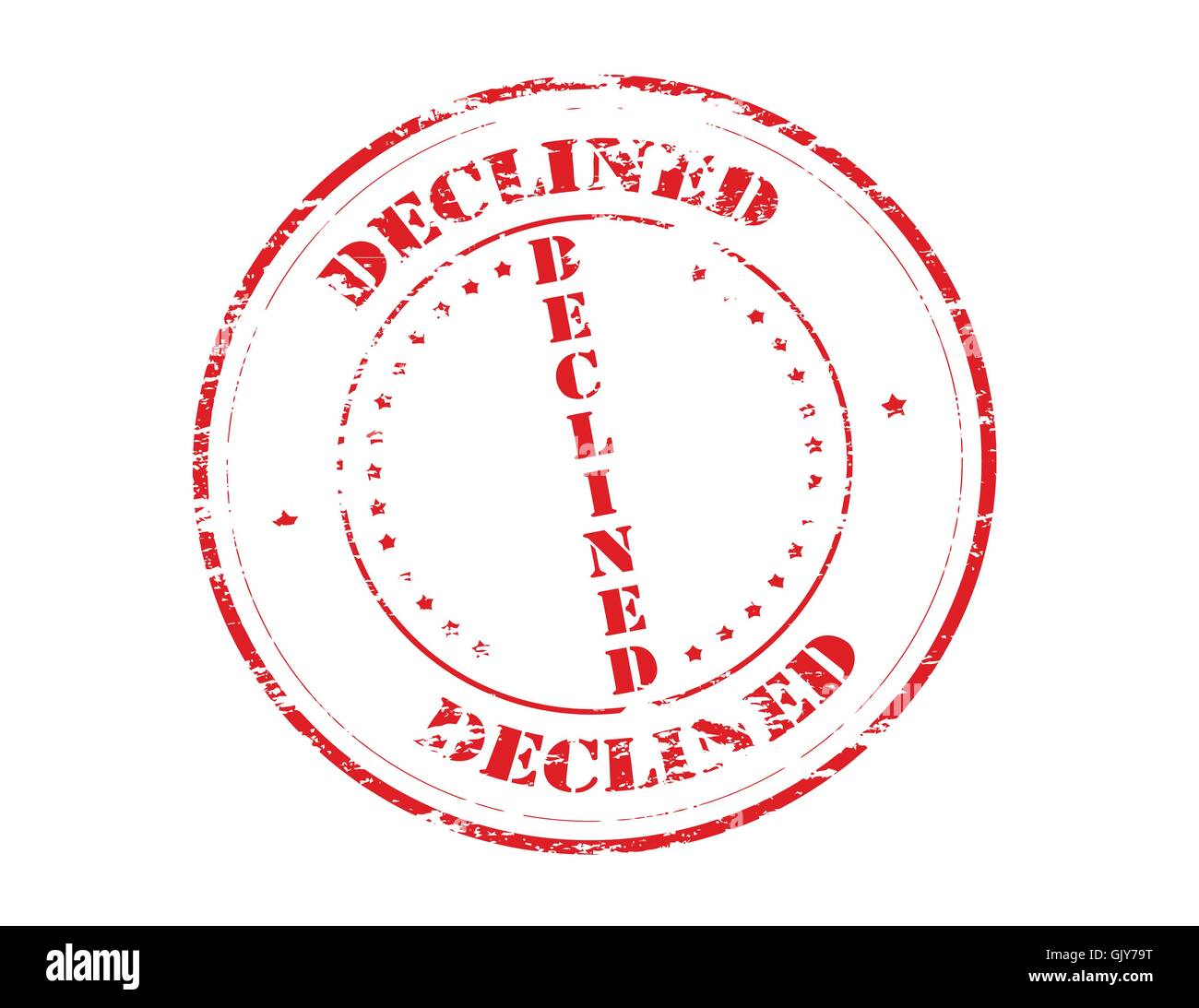 Declined stamp Stock Vector Images - Alamy
