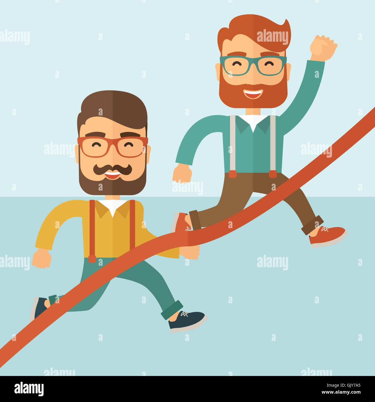 Two men running Stock Vector Image & Art - Alamy