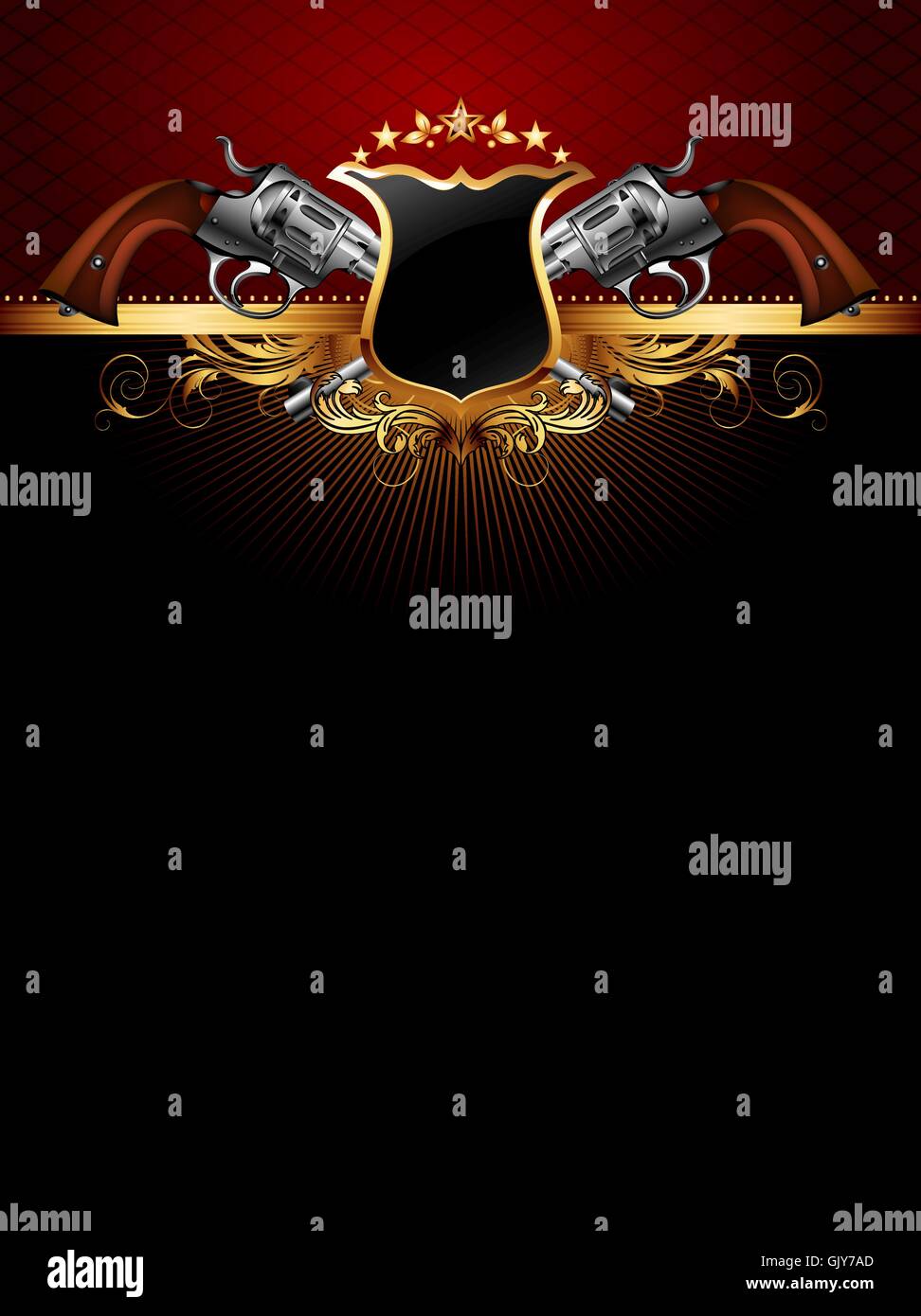 ornate frame with guns Stock Vector Image & Art - Alamy