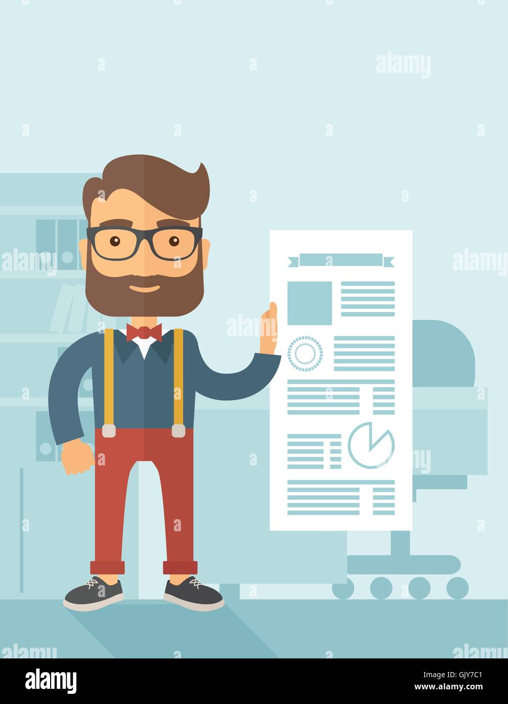 Happy person desk Stock Vector Images - Alamy