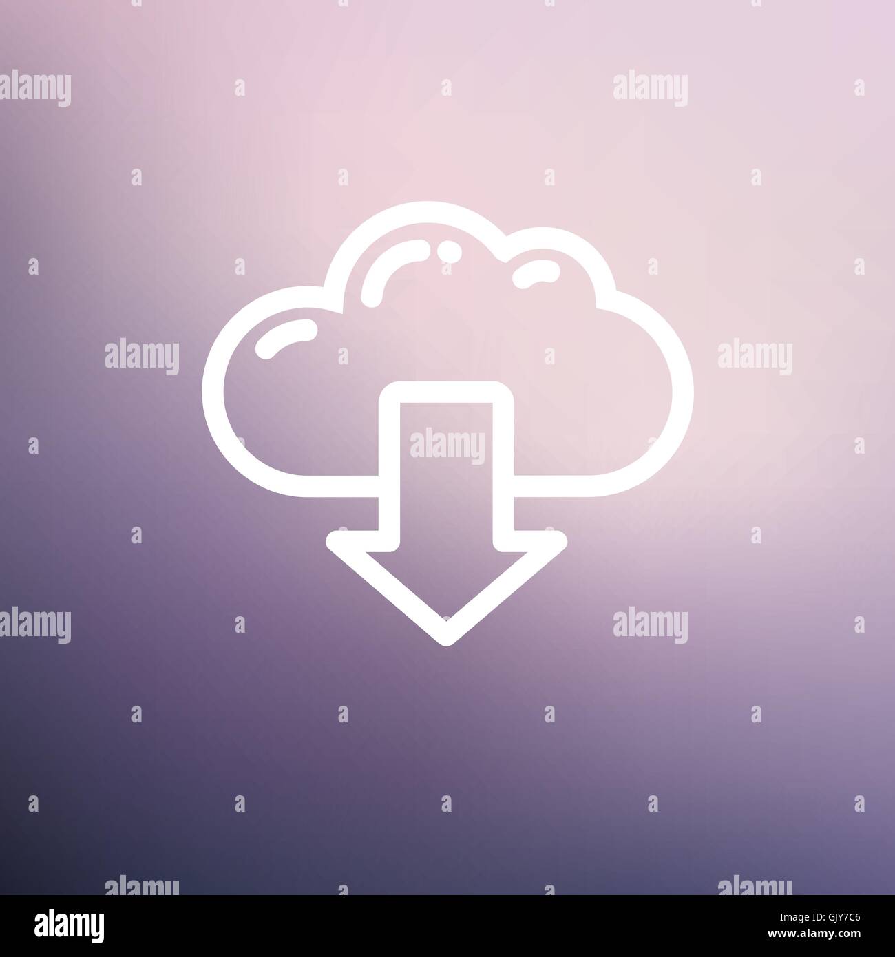 Cloud computing storage linear Stock Vector Images - Alamy
