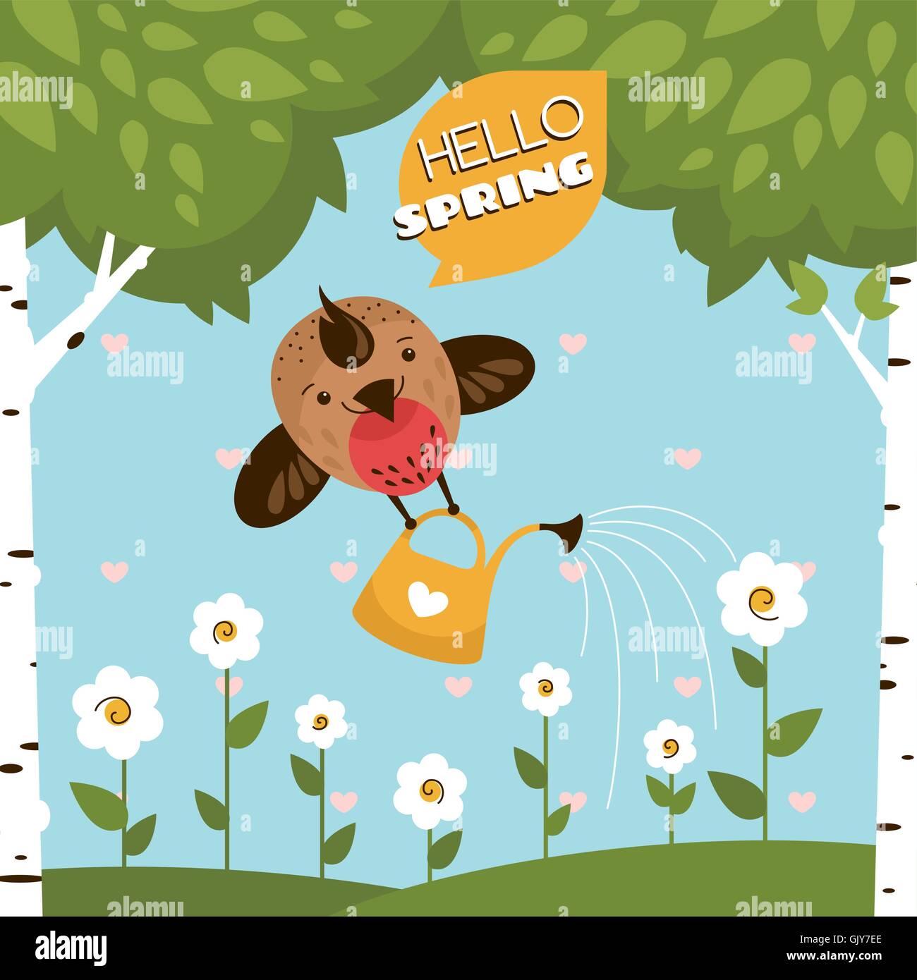 Greeting card nature Stock Vector Images - Alamy