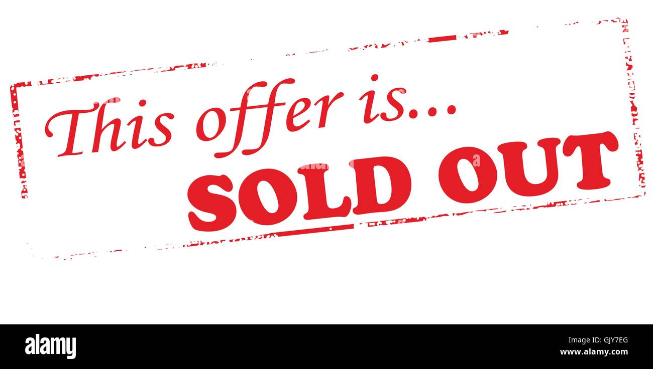 This offer is sold out Stock Vector Image & Art - Alamy