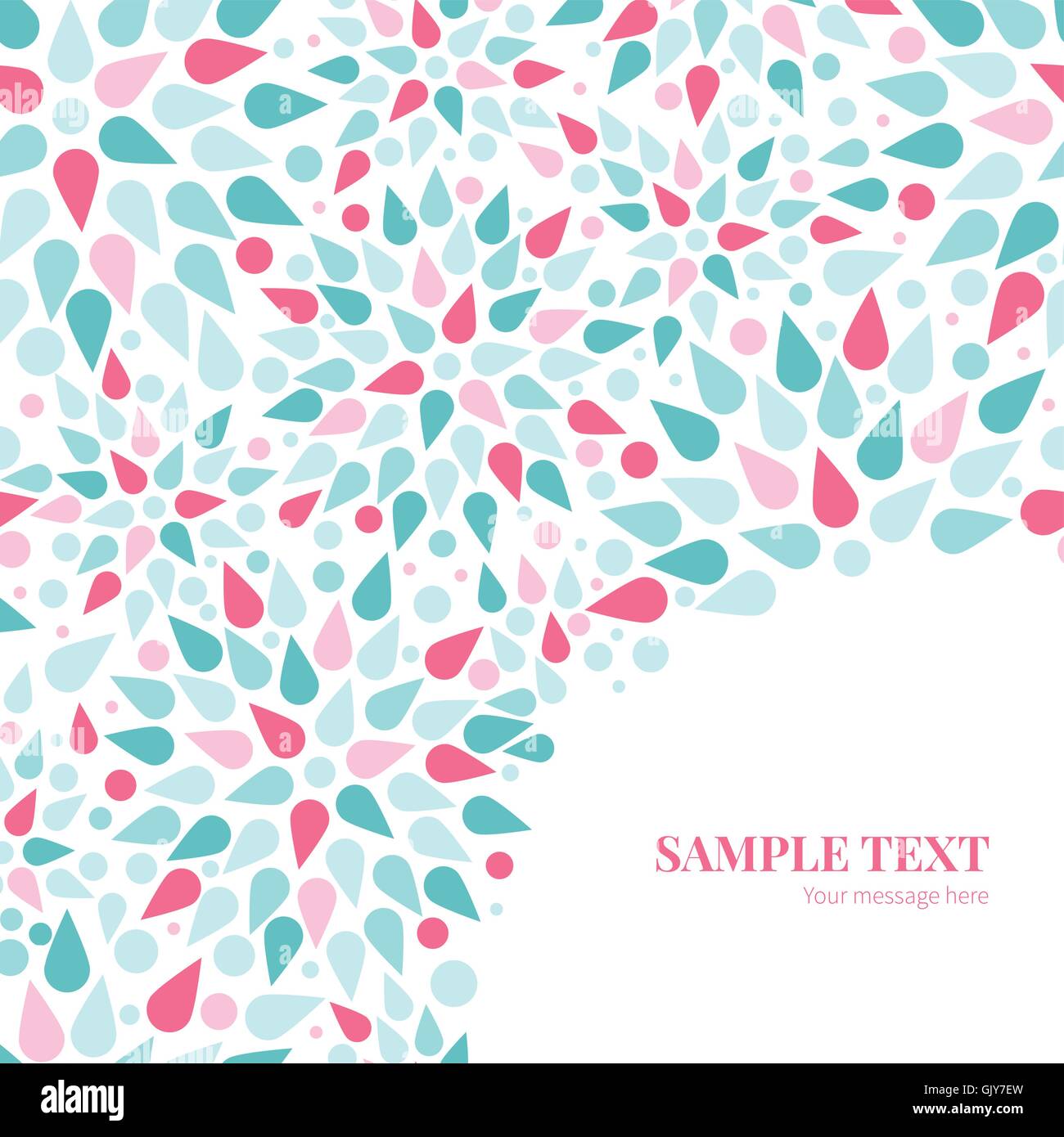 Vector abstract colorful drops frame corner pattern background Stock ...