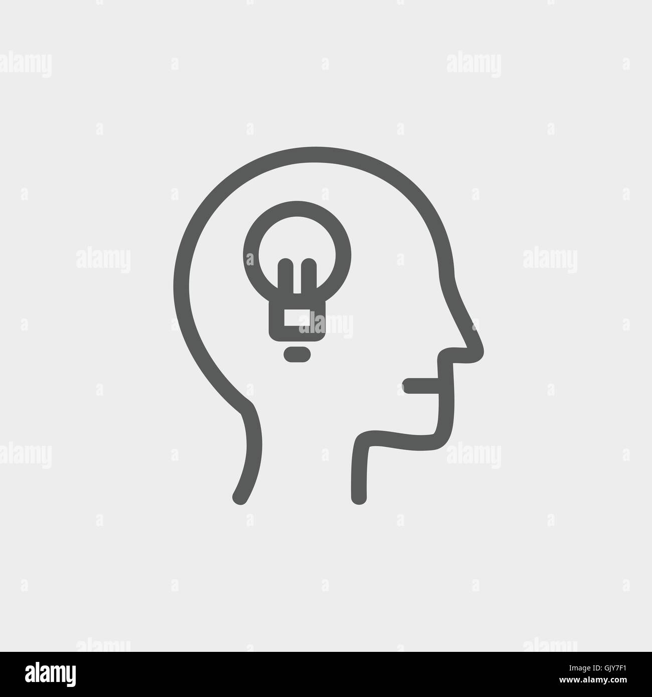 Head minimal icon Stock Vector Images - Alamy