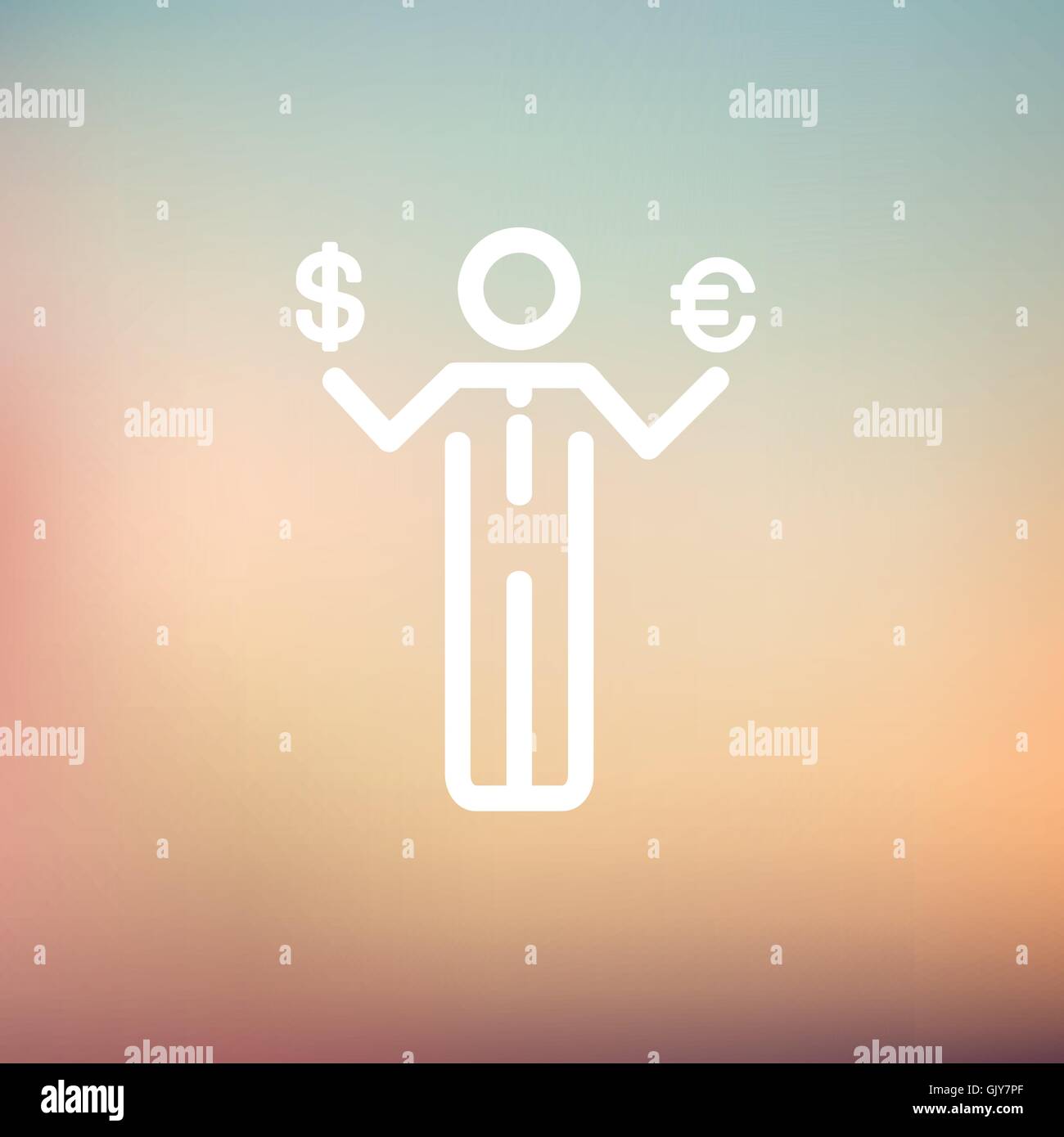 Us dollar icon outline Stock Vector Images - Alamy
