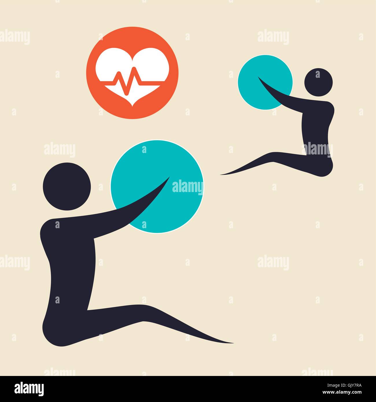 Healthy lifestyle design. bodycare icon. Isolated illustration Stock ...