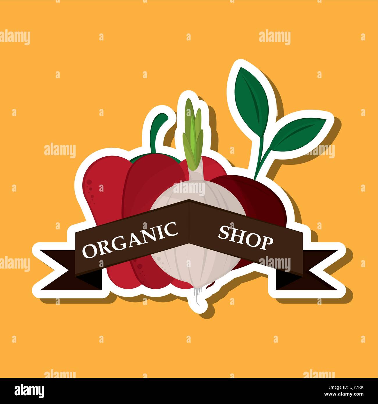 Organic shop design, vector illustration Stock Vector Image & Art - Alamy
