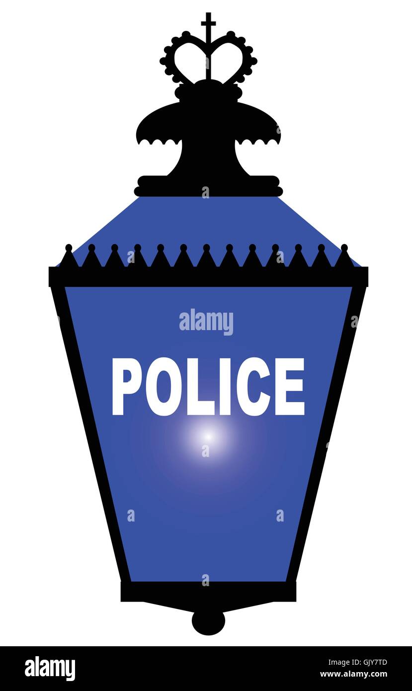 British police station lamp Stock Vector Images - Alamy