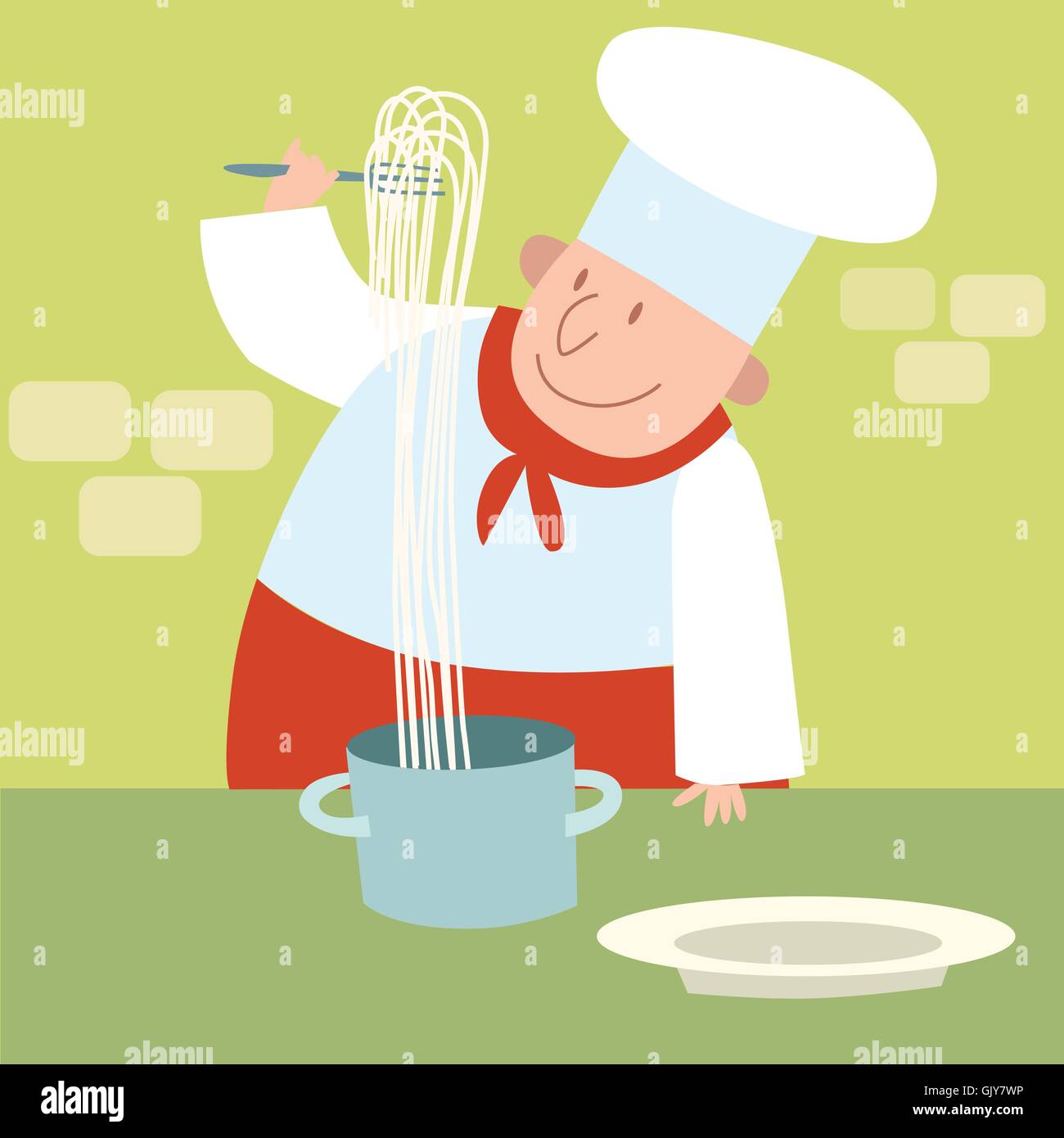 Pasta spaghetti spaghetti in Stock Vector Images - Alamy