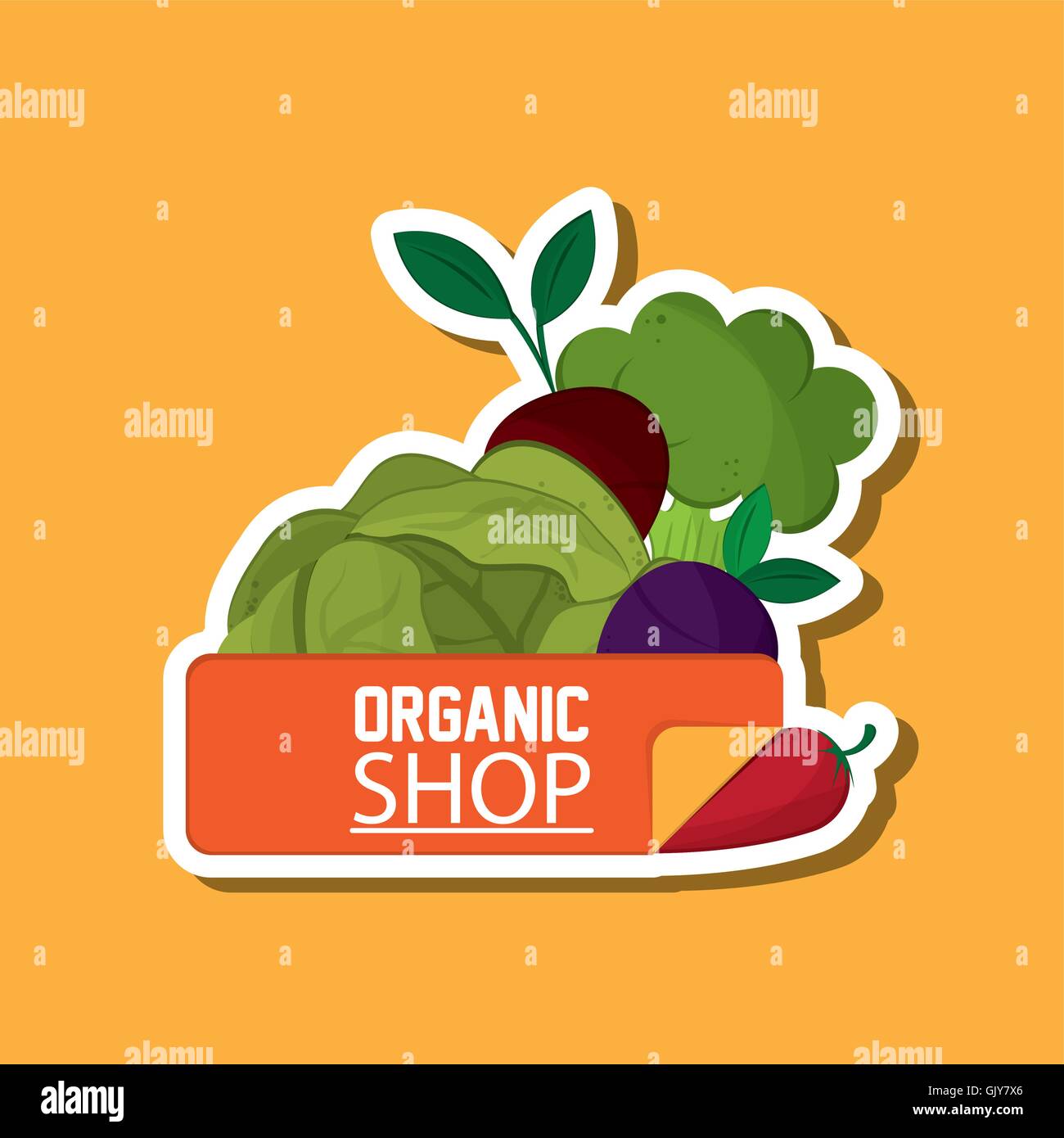 Organic shop design, vector illustration Stock Vector Image & Art - Alamy