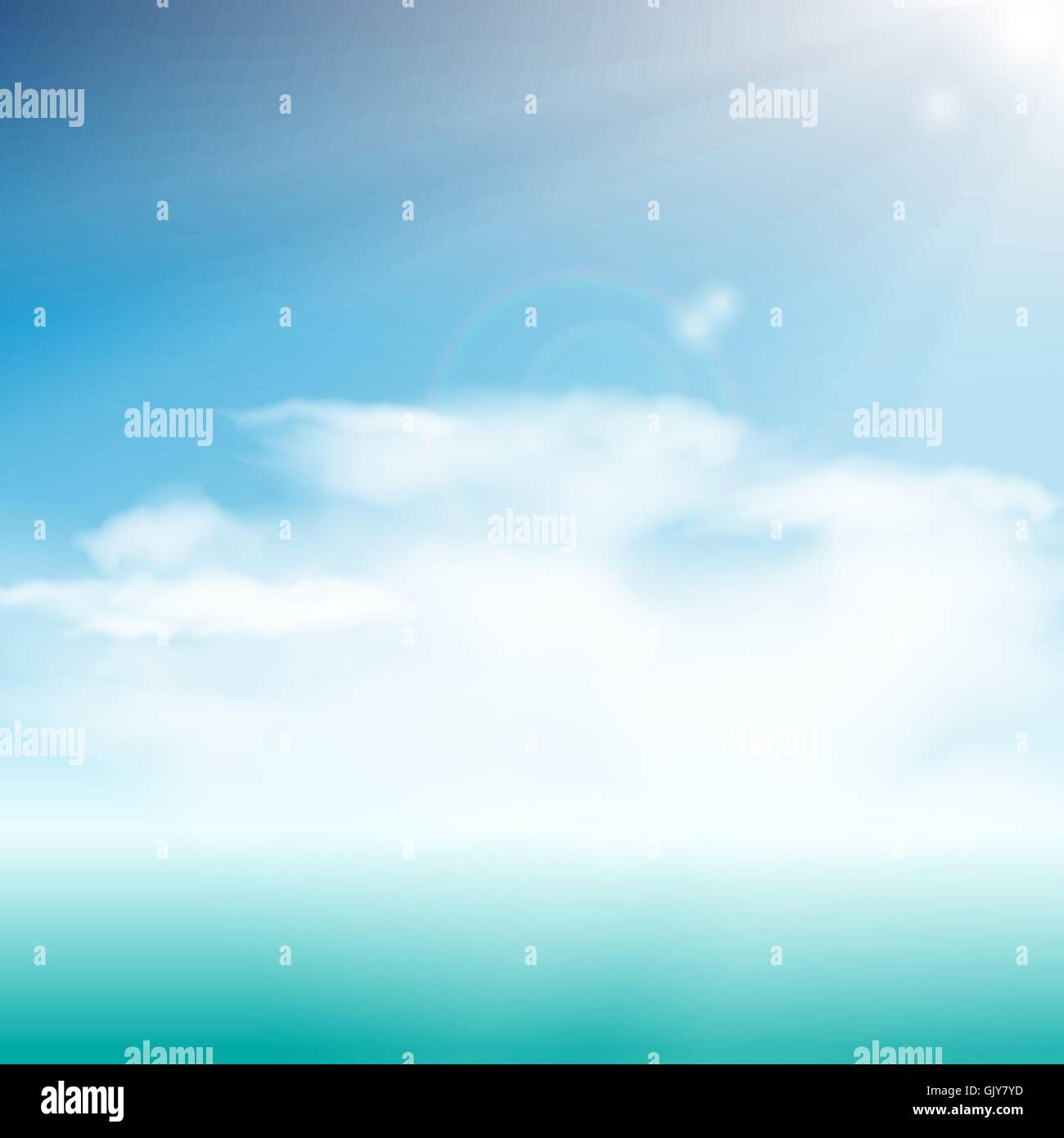 Sea light light and skyline Stock Vector Images - Alamy