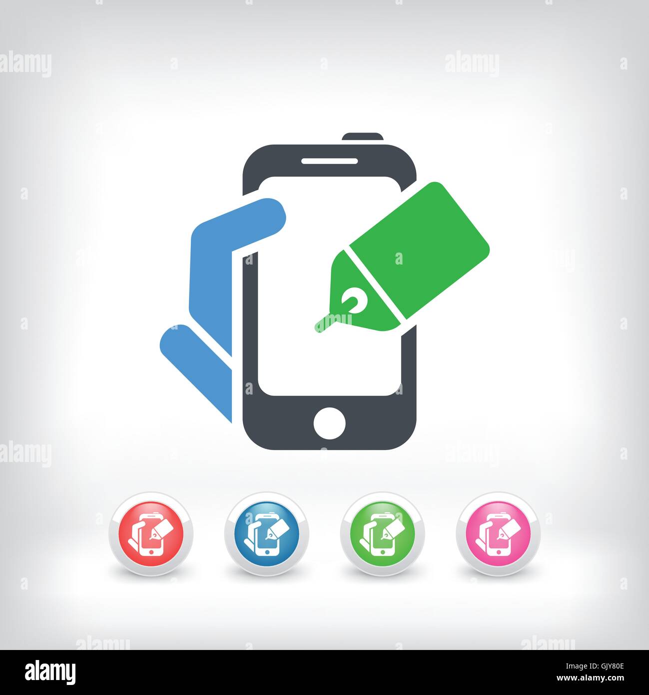 Phone label icon Stock Vector Image & Art - Alamy
