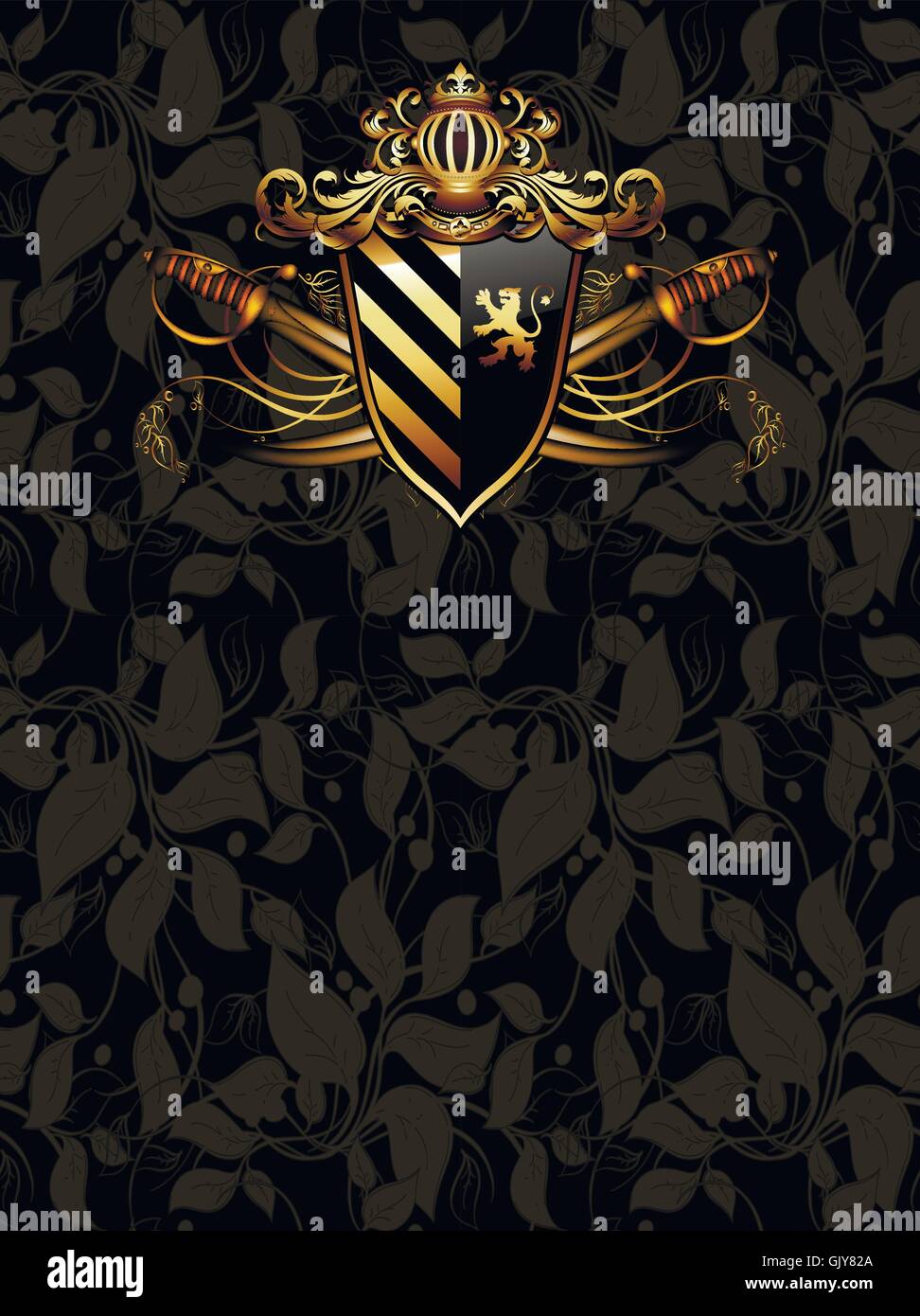 ornamental shield with arms Stock Vector Image & Art - Alamy