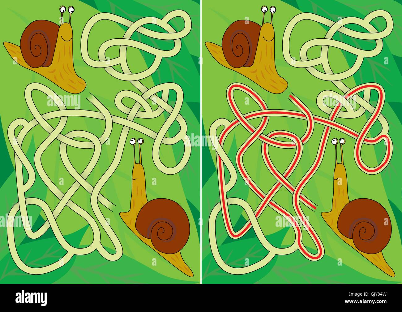 Snail maze hi-res stock photography and images - Alamy