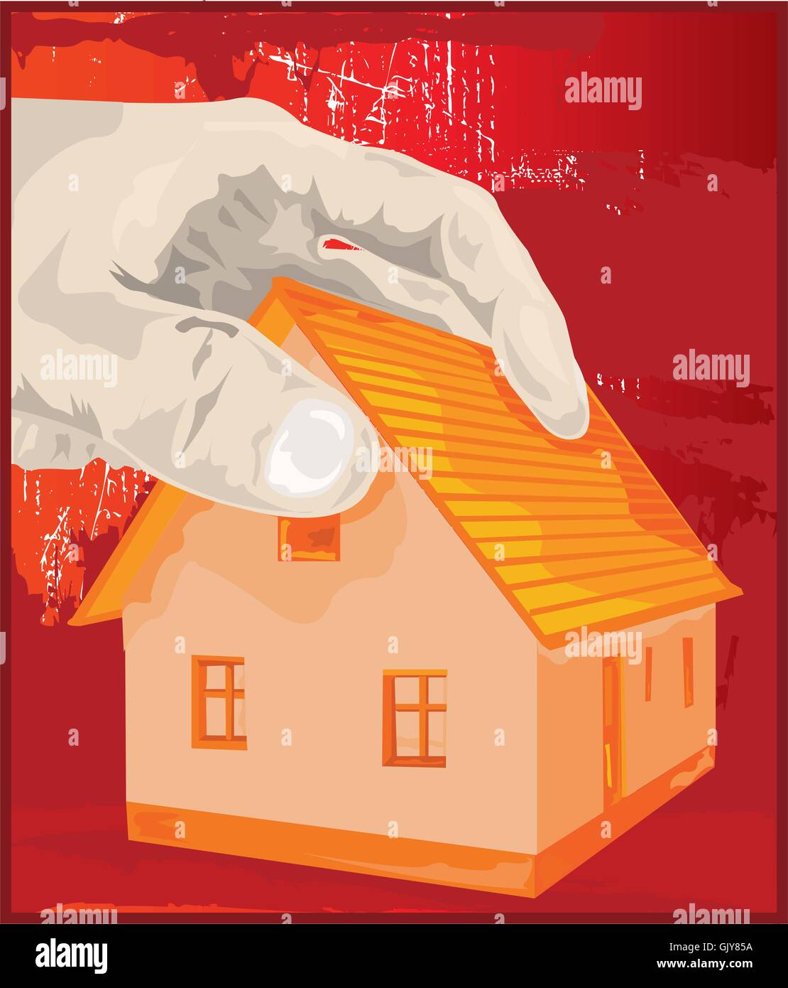 Model small house isolated Stock Vector Images - Alamy