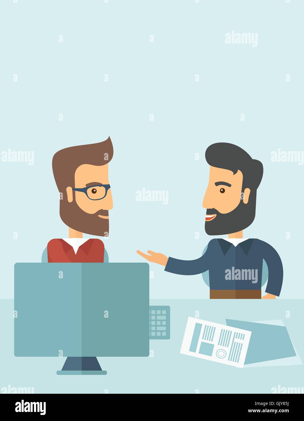 Vertical business meeting Stock Vector Images - Alamy