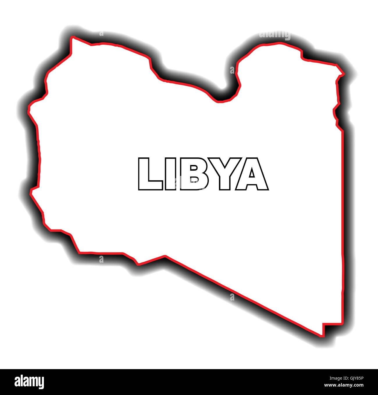 Libya map vector hi-res stock photography and images - Alamy