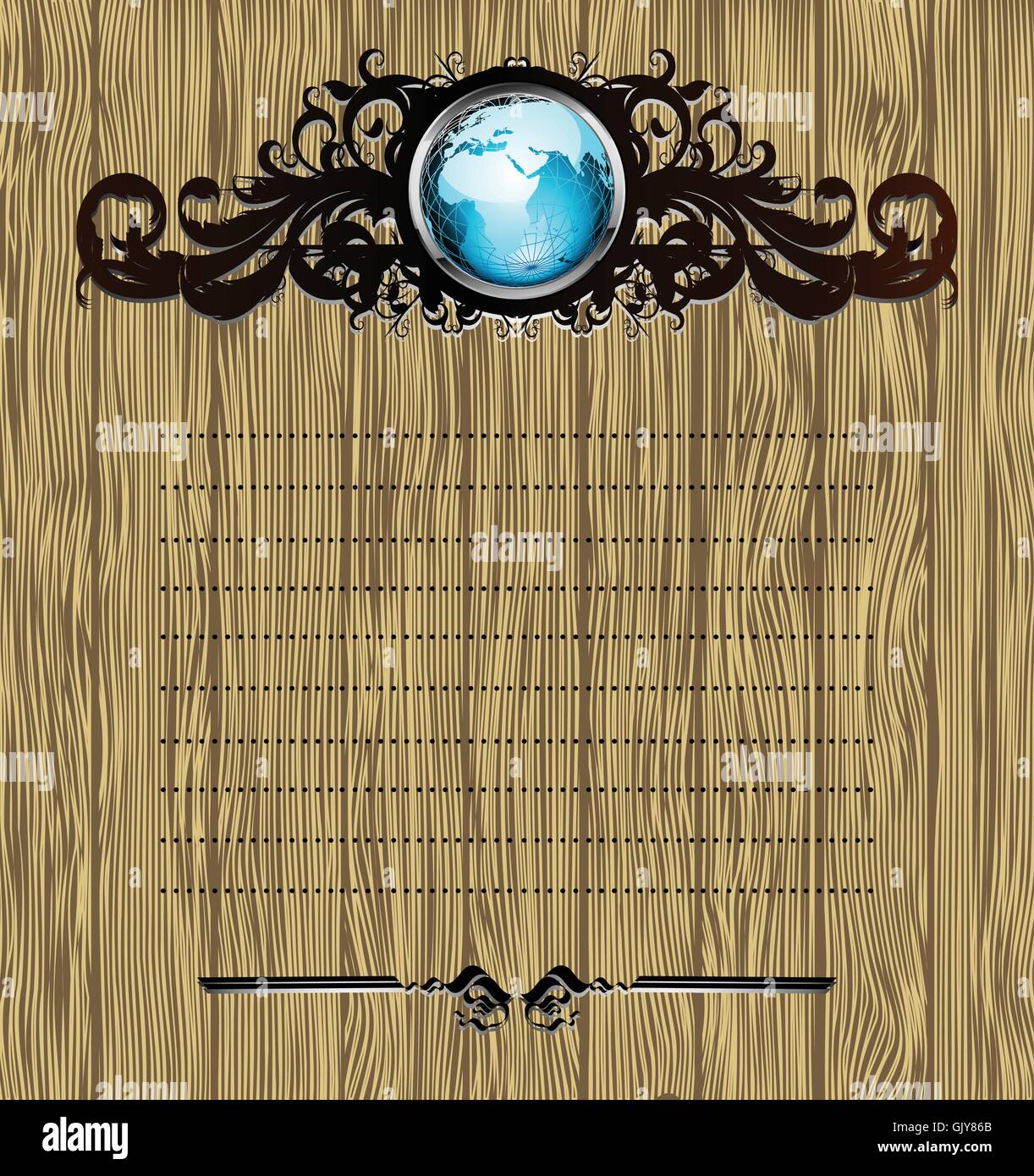 world with ornate frame Stock Vector Image & Art - Alamy