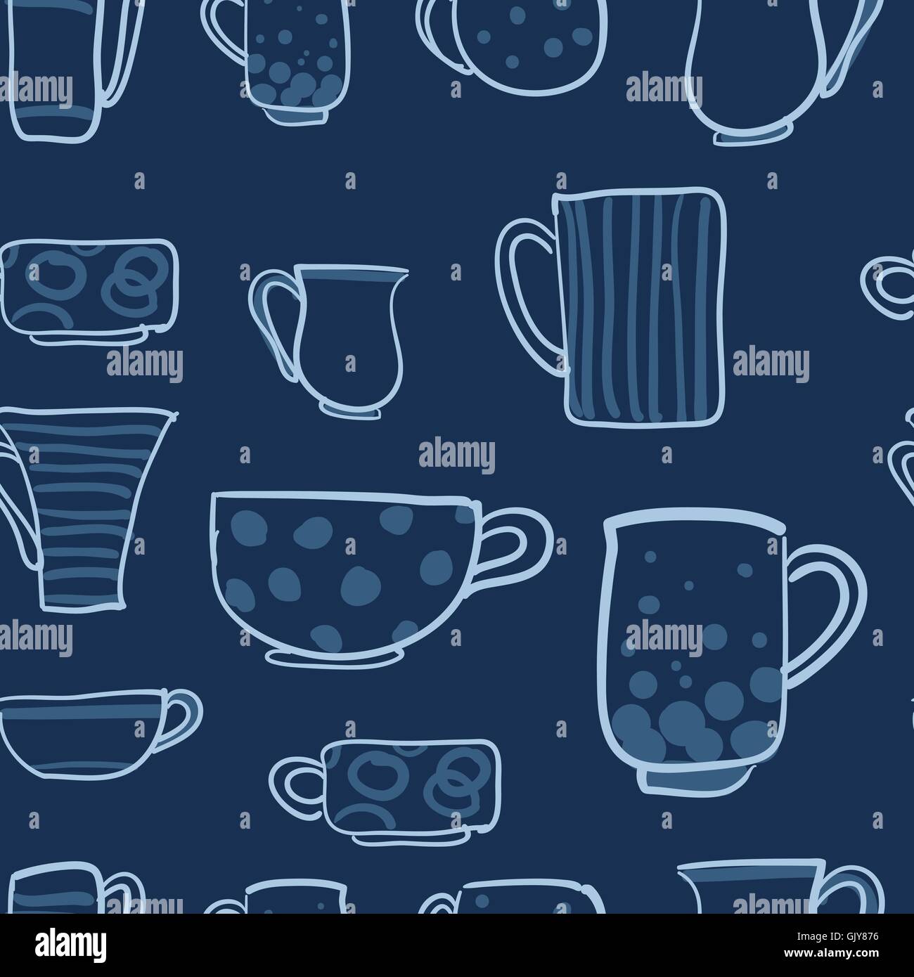 Set cups vector Stock Vector Image & Art - Alamy