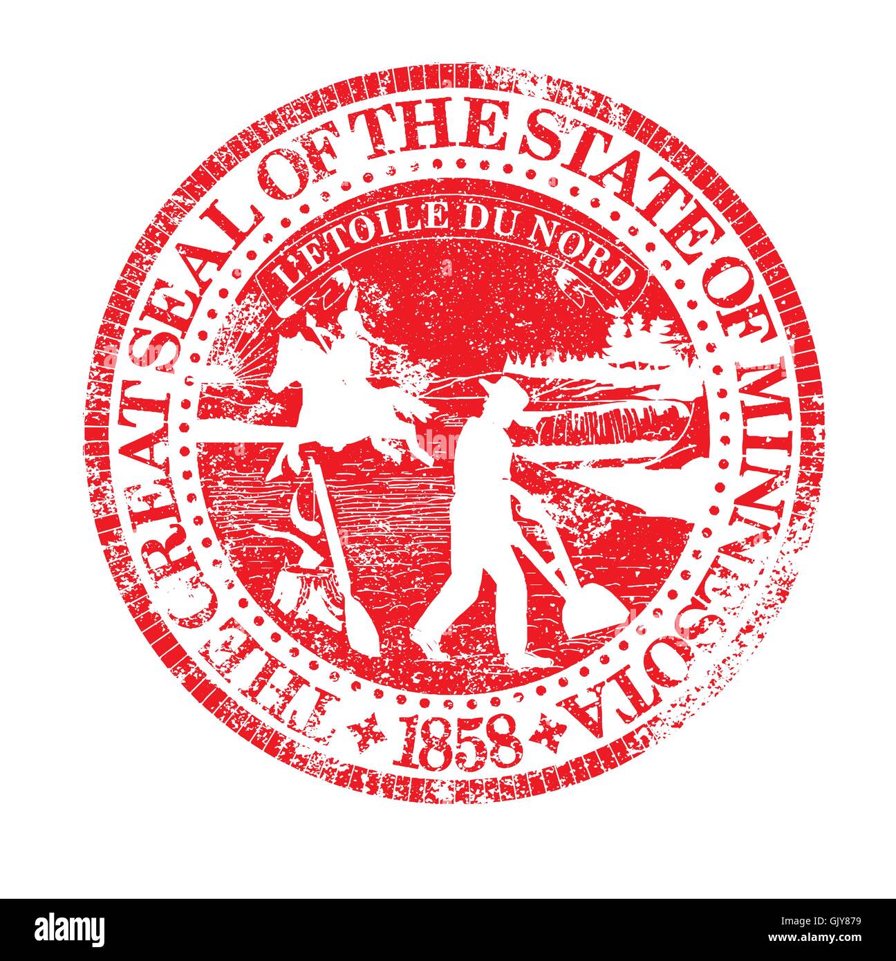 Minnesota Seal Rubber Stamp Stock Vector Image & Art - Alamy