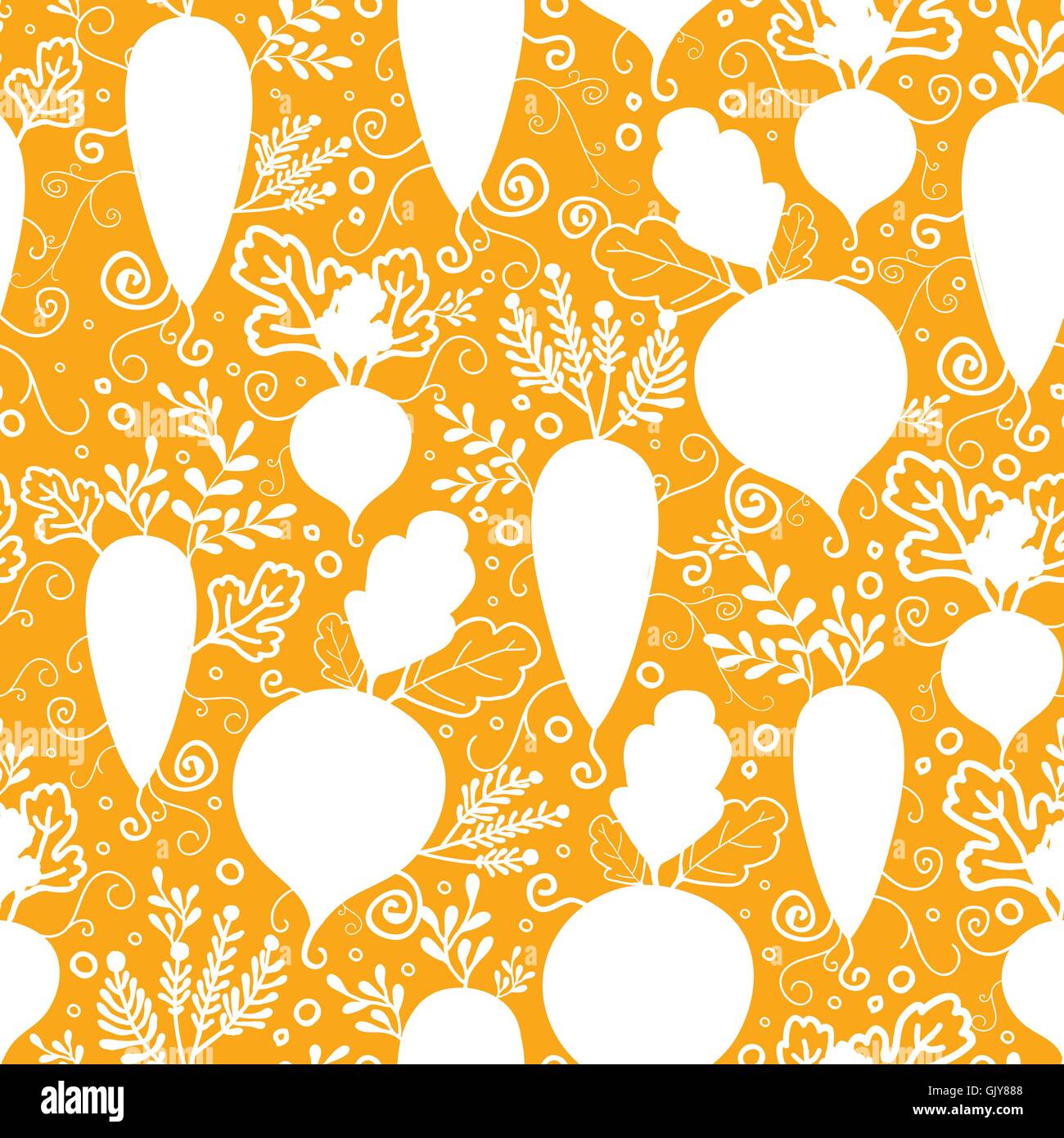 Root vegetables silhouettes seamless pattern background Stock Vector ...