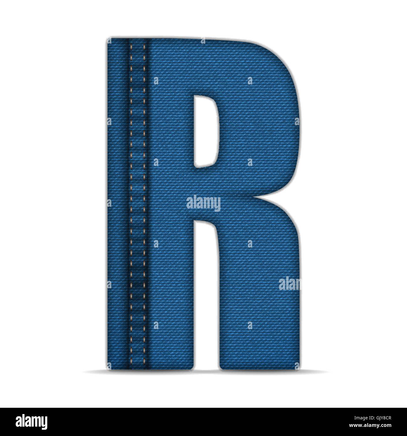 Alphabet Blue Jeans Letter Stock Vector Image & Art - Alamy