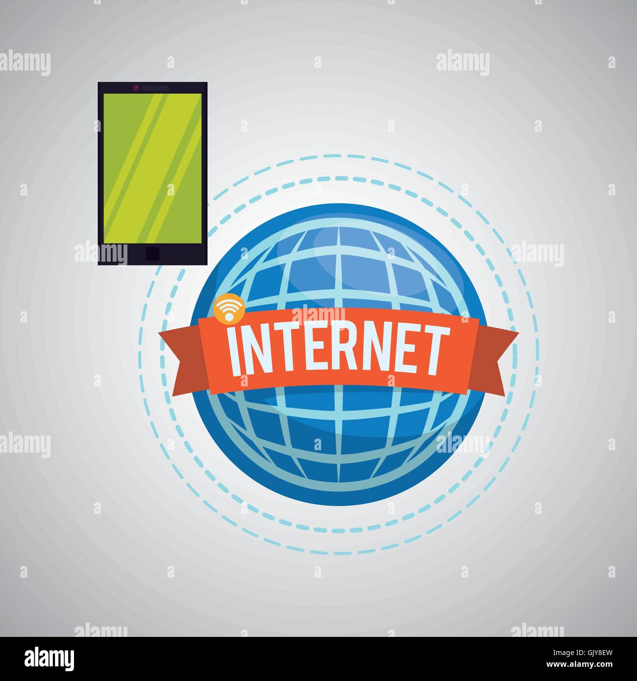 Internet design. Online icon. Colorful illustration Stock Vector Image ...