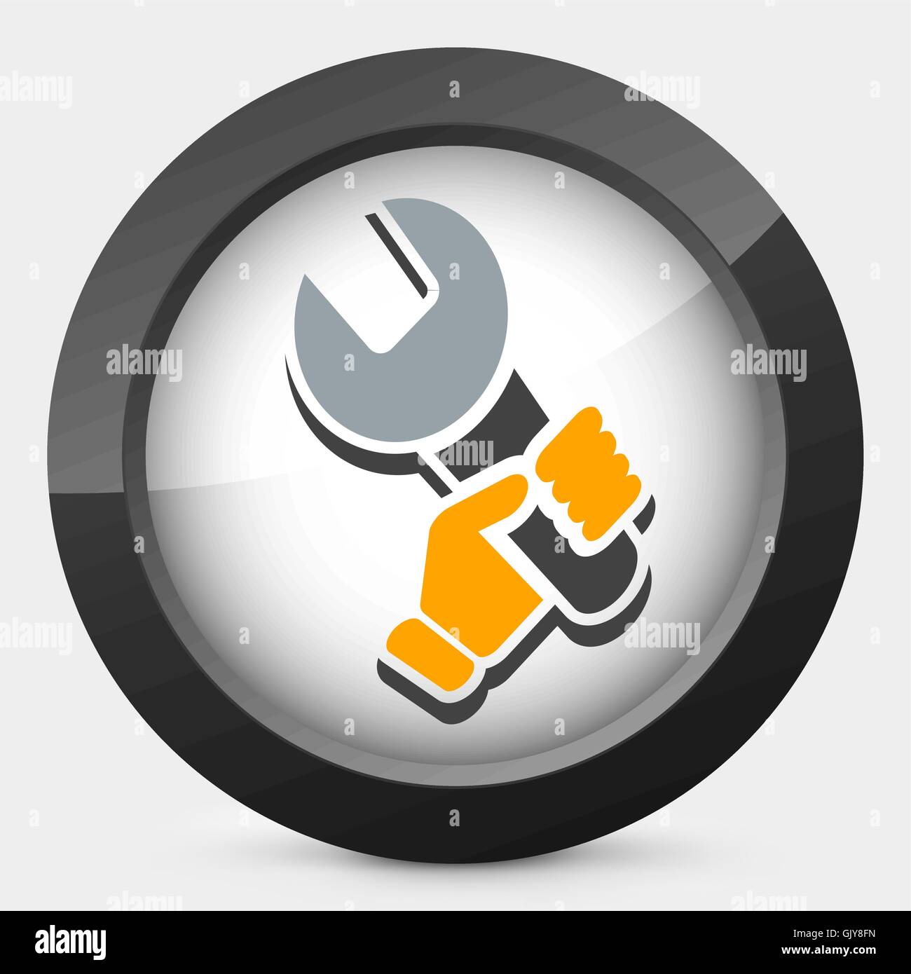 Worker holding picture Stock Vector Images - Alamy