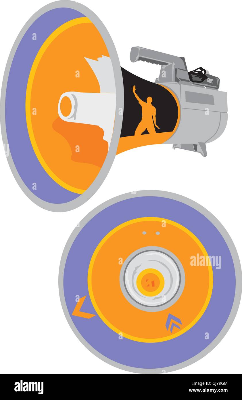 Public address system speaker Stock Vector Images - Alamy