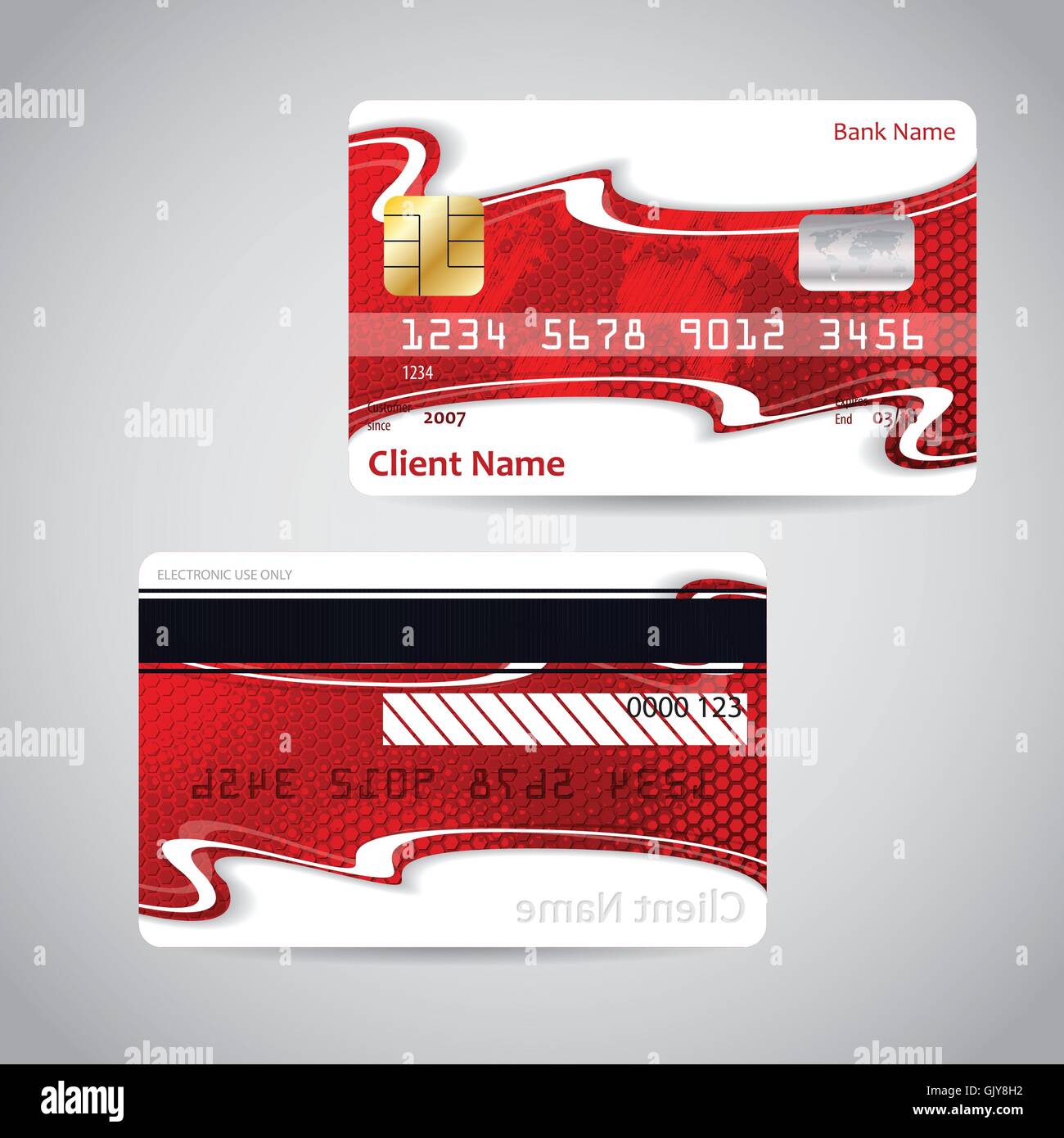 Credit card with abstract hexagon background Stock Vector Image & Art ...