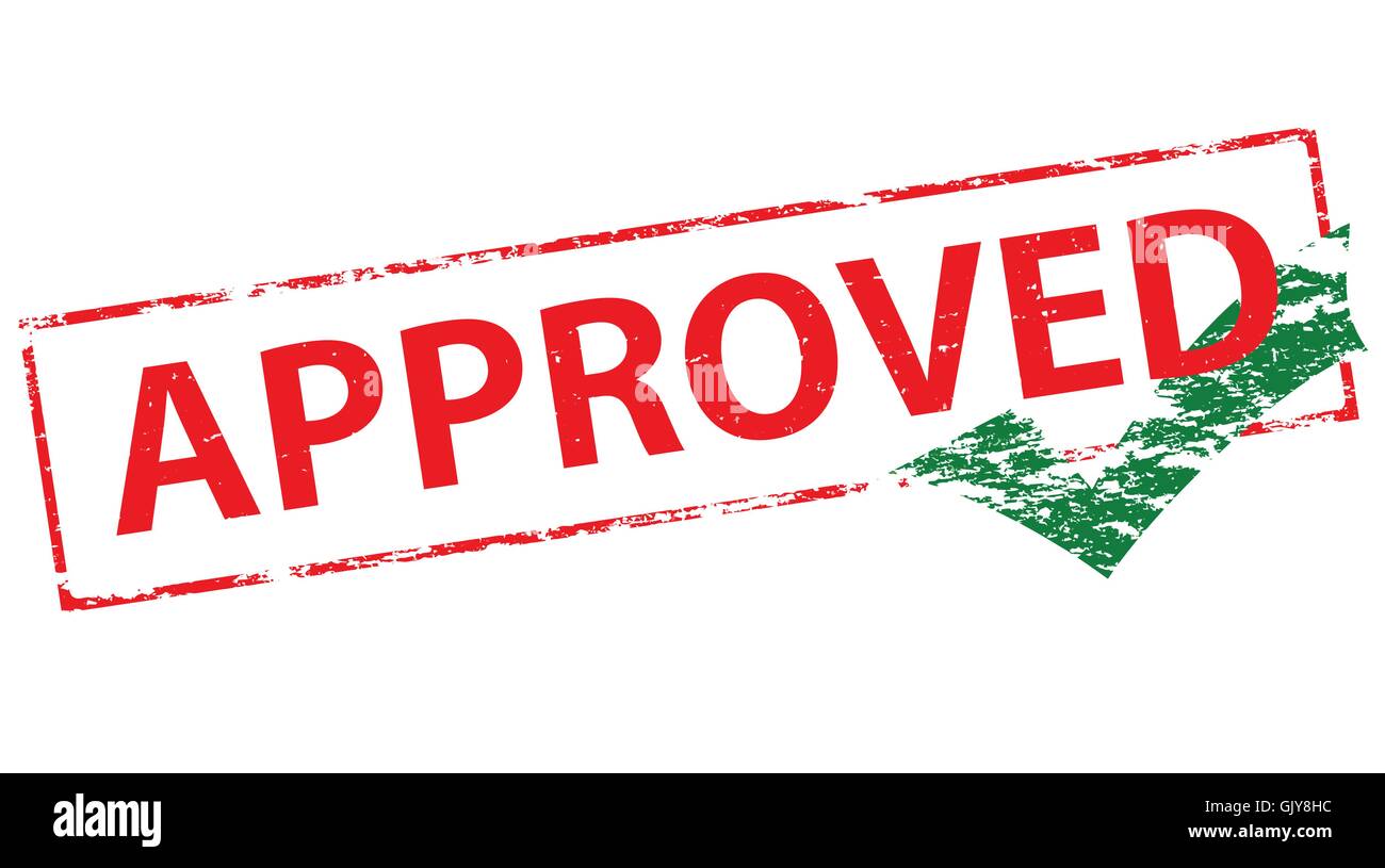 Approved word red Stock Vector Images - Alamy
