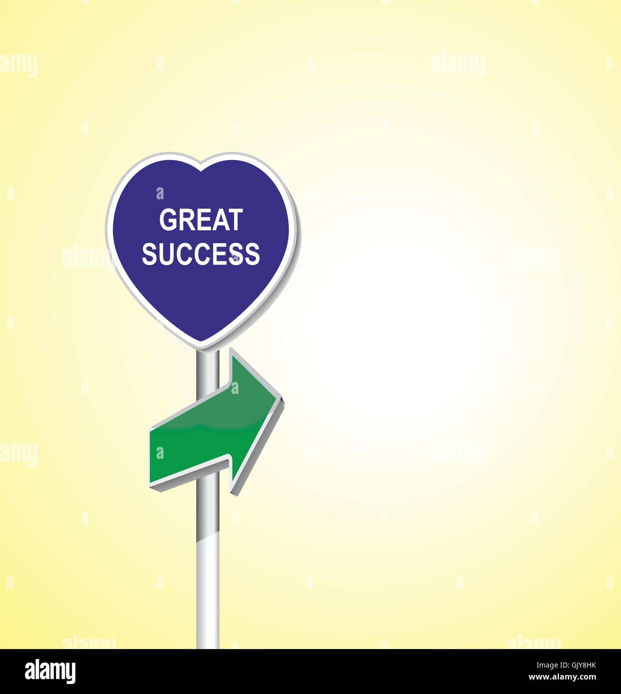 GREAT SUCCESS - heart signpost of directional arrow Stock Vector Image ...